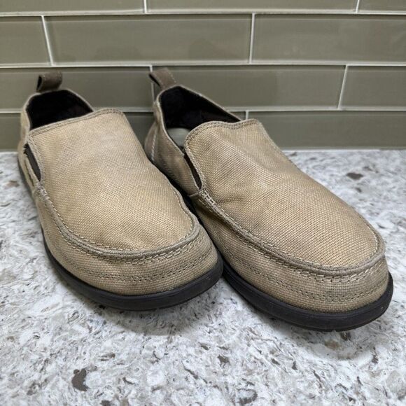 CROCS | Shoes | Crocswalutanbrowncanvassliponcomfortloafers | Poshmark